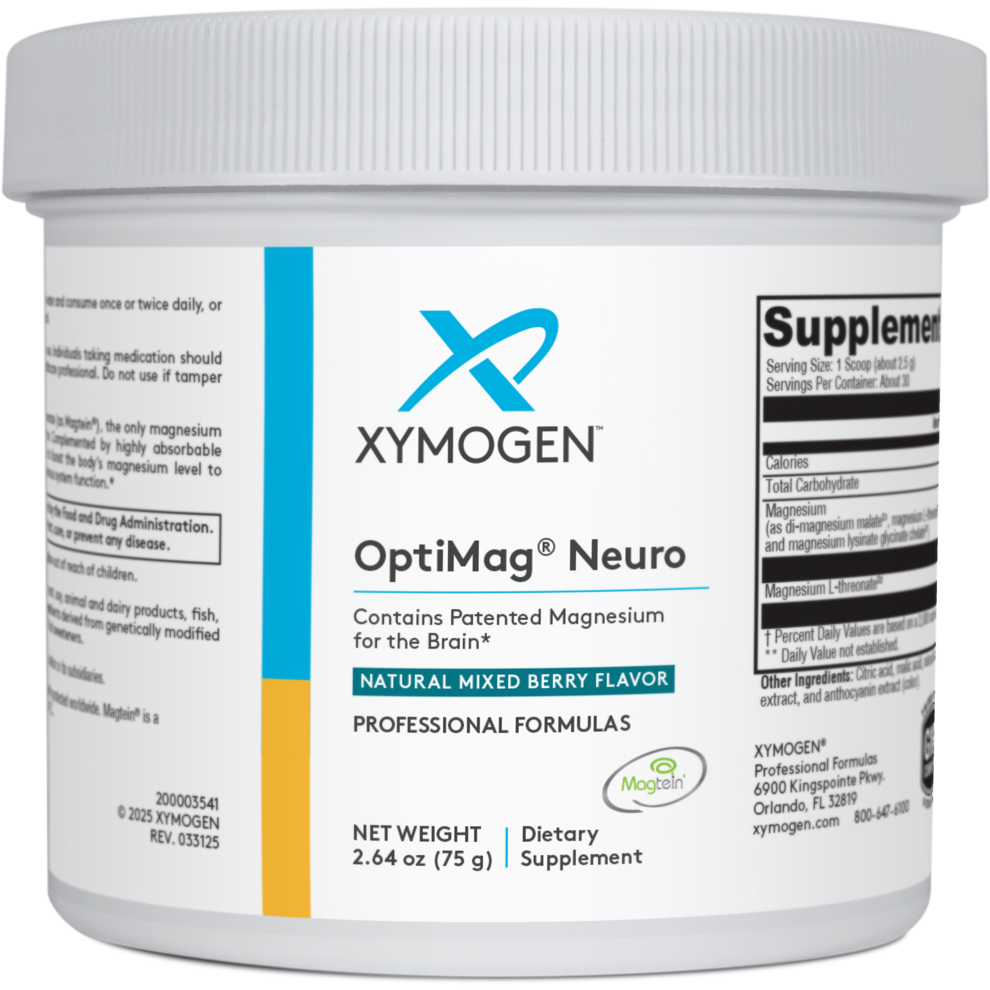 XYMOGEN®, OptiMag® Neuro Mixed Berry 30 Servings – Natural Medicine for ...