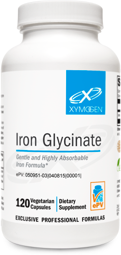 XYMOGEN®, Iron Glycinate 120 Capsules – Natural Medicine for Health