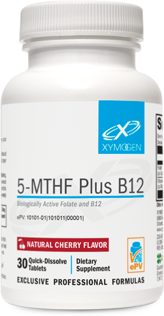 XYMOGEN®, 5-MTHF Plus B12 Cherry 30 Tablets – Natural Medicine for Health